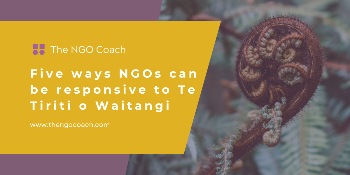 Five Ways NGOs Can Be Responsive to Te Tiriti o Waitangi - The NGO Coach Five Ways NGOs Can Be Responsive to Te Tiriti o Waitangi - The NGO Coach
